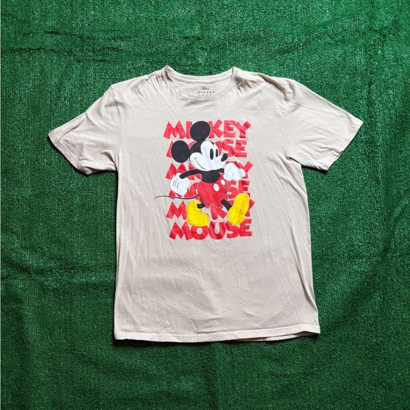 Disney | Shirts | Disney Mickey Mouse Beige Tshirt | Poshmark
